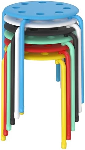 Amazon.com: Giantex Bentwood Stackable Stools Set of 4, 18" Round ...