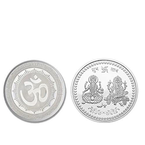 Silver Color Coin for Gift Pooja Not Silver Metal : Amazon.in: Jewellery