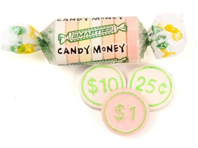 Amazon.com : Smartie Candy Money Rolls 20 Pack Bag - Candy Coins In ...