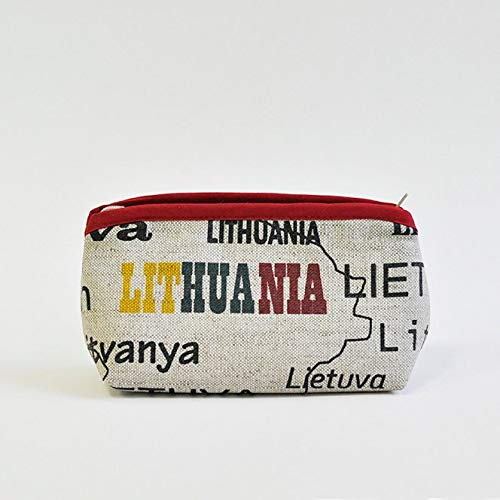 Amazon.com : Linen cosmetic bag with Lithuanian symbolic - 100% linen ...