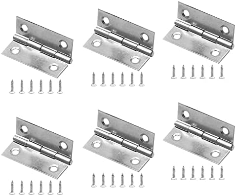 Piutouyar 8 Pack Butt Hinge 1 Inch Mini Hinges Solid Brass Hinges Small ...