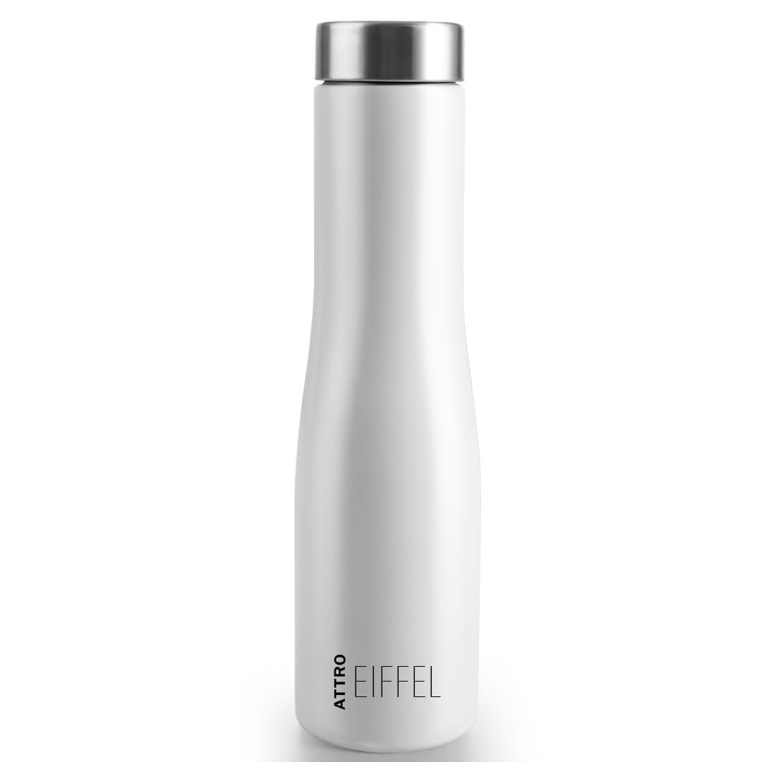 Buy ATTRO Eiffel 1000ml Stainless Steel Single Wall Water Bottle Sleek ...