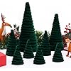 Amazon.com: Liliful 8 Pieces Christmas Velvet Trees Set Modern ...
