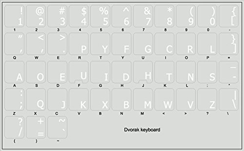 Buy 4Keyboard Dvorak Simplified Keyboard Stickers with White Lettering ...