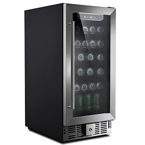 WATOOR 15 Inch Wine Cellar Refrigerator 30 Bottle Wine Cooler Lock ...