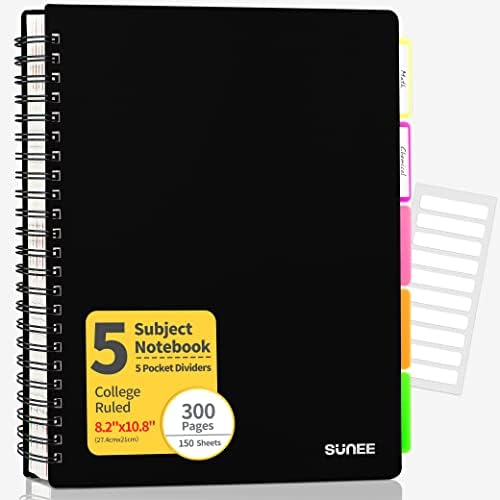 Amazon.com : Five Star Spiral Notebook + Study App, 5 Subject, College ...