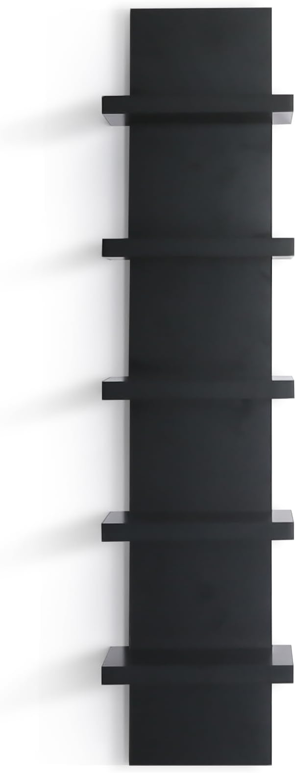 Amazon.com: Homaterial 5 Tier Wall Shelves - Black Vertical Book Shelf ...