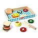 Melissa and Doug Sandwich-Making Set, Wooden Play Food, Wooden Storage ...