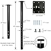 Amazon.com: QLLY Adjustable Round Desk Leg, 24-40 inch, 60-100cm, Home ...