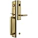 Melrose Style Tubular Handleset in Antique Brass with Left Hand Milano ...