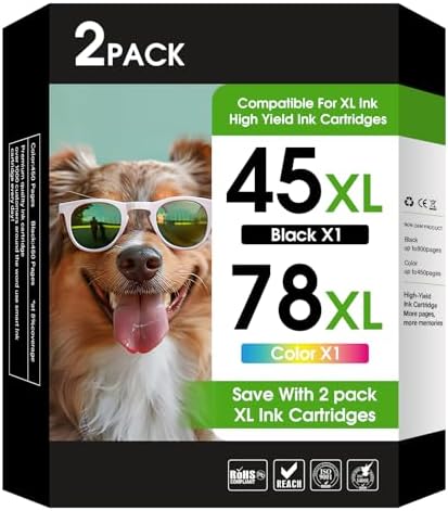 Amazon.com: YATUNINK 45 78 Ink Cartridge Combo Pack Compatible for HP ...