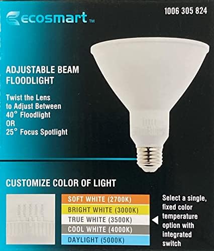 90W Equivalent 2700K, 3000K, 3500K, 4000K, 5000K Selectable PAR 38 ...