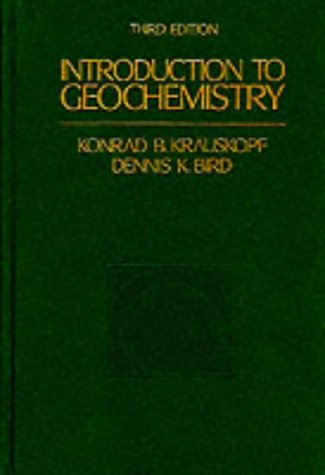 Buy Introduction to Geochemistry -Ise (McGraw-Hill International ...