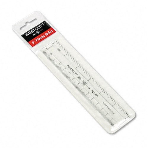 Amazon.com: Westcott : Shatter-Resistant Plastic Ruler, 6", Transparent ...