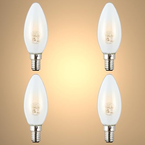 TEKLED® C35 Candle DIMMABLE Filament LED Bulbs | E14 Small Edison Screw ...