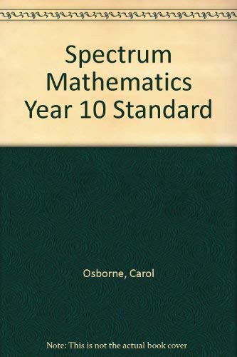 Amazon.com: Spectrum Mathematics Year 10 Standard: 9780521786652 ...