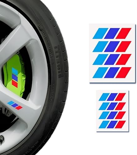 Amazon.com - 6PCS Car 3 Color M Brake Calipers Sticker Decal Black M ...