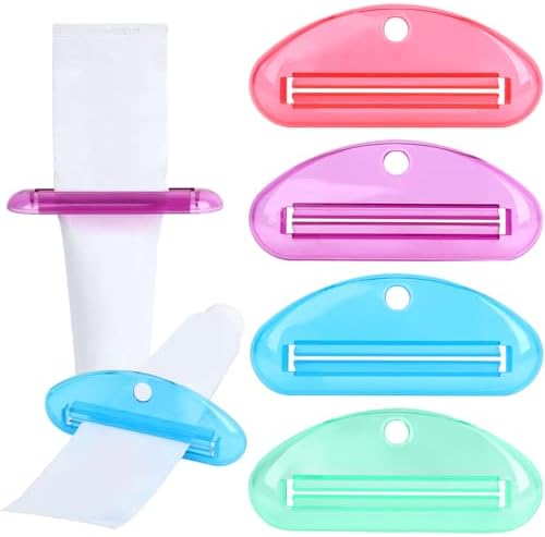 Amazon.com: LOVEINUSA Toothpaste Tube Squeezer Dispenser, 4PCS Hanging ...