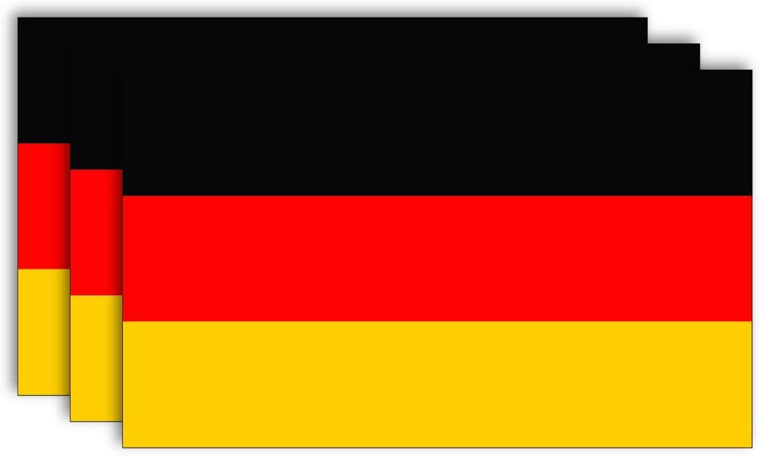 Amazon.com - Germany Flag Sticker (3 Pack) by DCM Solutions (4" W x 2.4" H)
