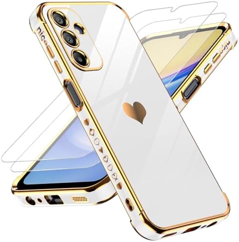 LeYi Funda para Samsung Galaxy A15 5G/A 15, Silicona Carcasa con 2pcs ...