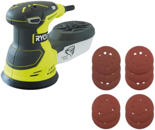 Pack RYOBI ROS300A Electric Orbital Sander - 300W - Carry Bag - 10 ...