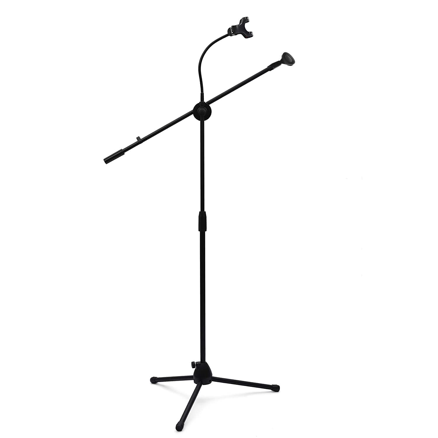 Cezo Heavy Duty Adjustable Dual Mike Stand Condenser Microphone Stand ...