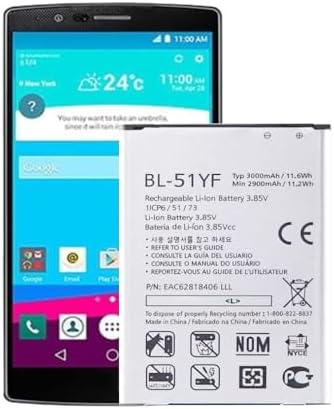 Battery for LG G4 BL-51YF, LG G4 H810 H811 H812 H815 US991 LS991 VS986 ...
