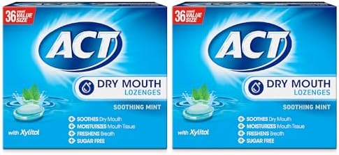Amazon.com: ACT Dry Mouth Lozenges with Xylitol, Soothes, Moisturizes ...