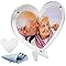 Amazon.com - Heart Shaped Magnetic Photo Frame with Wooden Stand, Gift ...