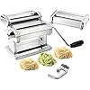 Amazon.com: Pasta Maker Machine- Heavy Duty Chrome Coated Steel ...