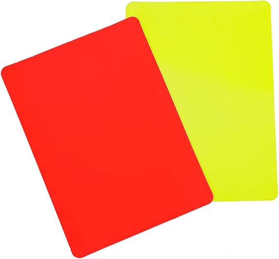 NAUZE 2Pieces Soccer Referee Card Set Football Referee Red and Yellow ...