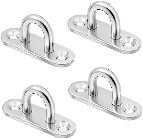 SUMAJU 6 Pcs Pad Eye Plate, Heavy Duty Eye Plate Hook Stainless Steel ...