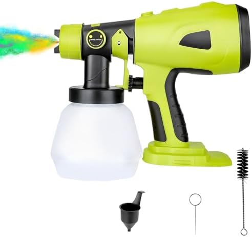 Cordless Paint Sprayer for Ryobi 18V, Electric Handheld Paint Spray Gun ...