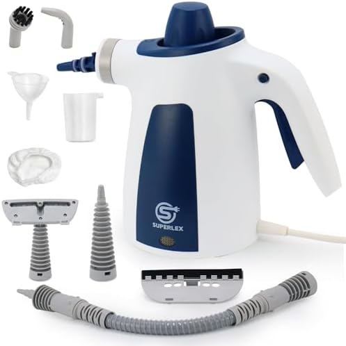 SUPERLEX Hand held Steam Cleaner 10-in-1 Kit, Versatile Portable ...