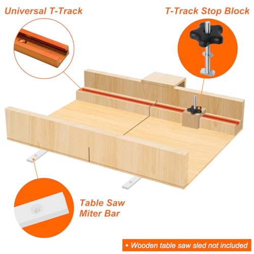 Crosscut Sled Kit for Table Saw Runners, Catcan Table Saw Sled Kit with ...