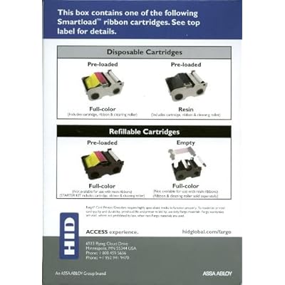 Fargo DTC1000 YMCKO Ribbon Cartridge w/Cleaning Roller - 45000 ...