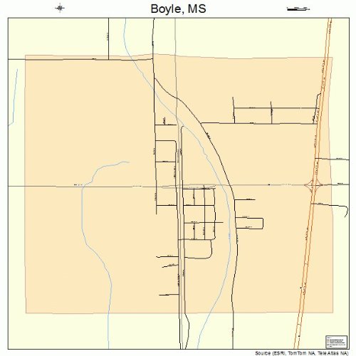 Amazon.com : Large Street & Road Map of Boyle, Mississippi MS - Printed ...