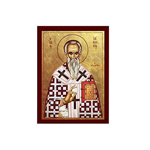 Amazon.com: Saint James icon, Handmade Greek Orthodox icon of Apostle ...