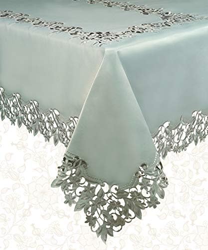Amazon.com: Decozen Dark Gray Table Cloth - Rectangle Lace Linen ...