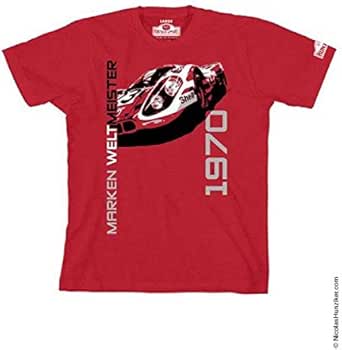 Amazon.com: Nicholas Hunizker Hunziker 1970 Weltmeister 917k Tee Red ...
