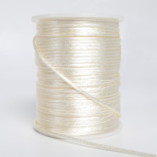 Amazon.com: 2 mm x 330 Feet Satin Nylon Cord, Silky Smooth Nylon String ...