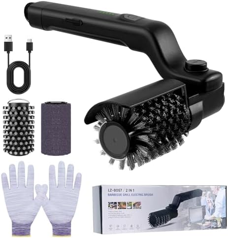 Fizzyo Electric Grill Brush, BBQ Grill Cleaner for Outdoor Grill with 3 ...