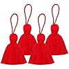 Amazon.com: Big Size 4 PCS Tassels for Crafts, Handmade Hanging Tassels ...
