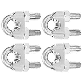 4pcs 9/16 Inch M14 Stainless Steel Wire Rope Cable Clip Clamp U Bolt ...