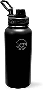 Mayim Active Triple Insulated Stainless Steel Water Bottle with 2 Lids ...
