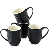 Amazon.com: Hasense Ceramic Coffee Mugs Set of 4 with Rack - 15 oz ...
