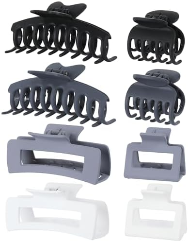 Amazon.com : Sisiaipu 8 Pcs Large Claw Clips for Thick Hair, Medium ...