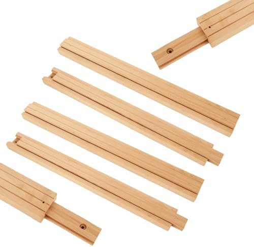 RHBLME 6 Pack Wood Drawer Slides, 17 Inches Classic Traditional Wood ...