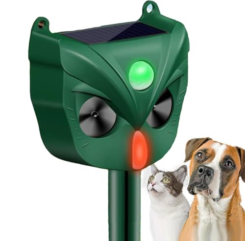 Ultrasonic Cat Deterrent, Outdoor 5 Modes Solar Powered Deterrent ...