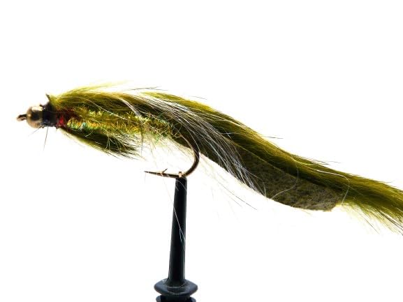 Amazon.com: Streamer Fly " Zonker Olive Bead Head " Set of 3 (Hook Size ...